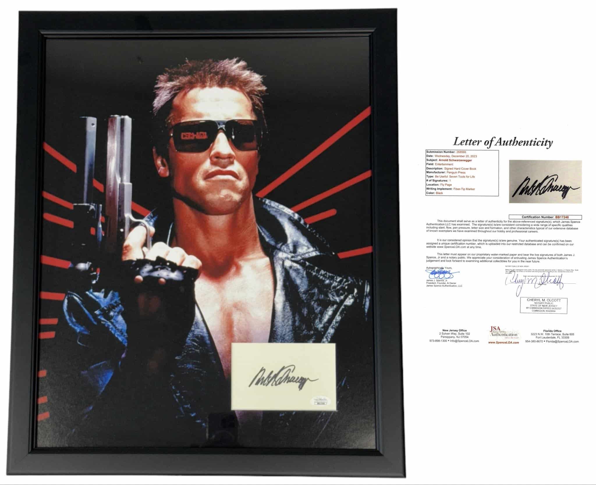 CSR Collectibles - Arnold Schwarzenegger signed Index Card ...