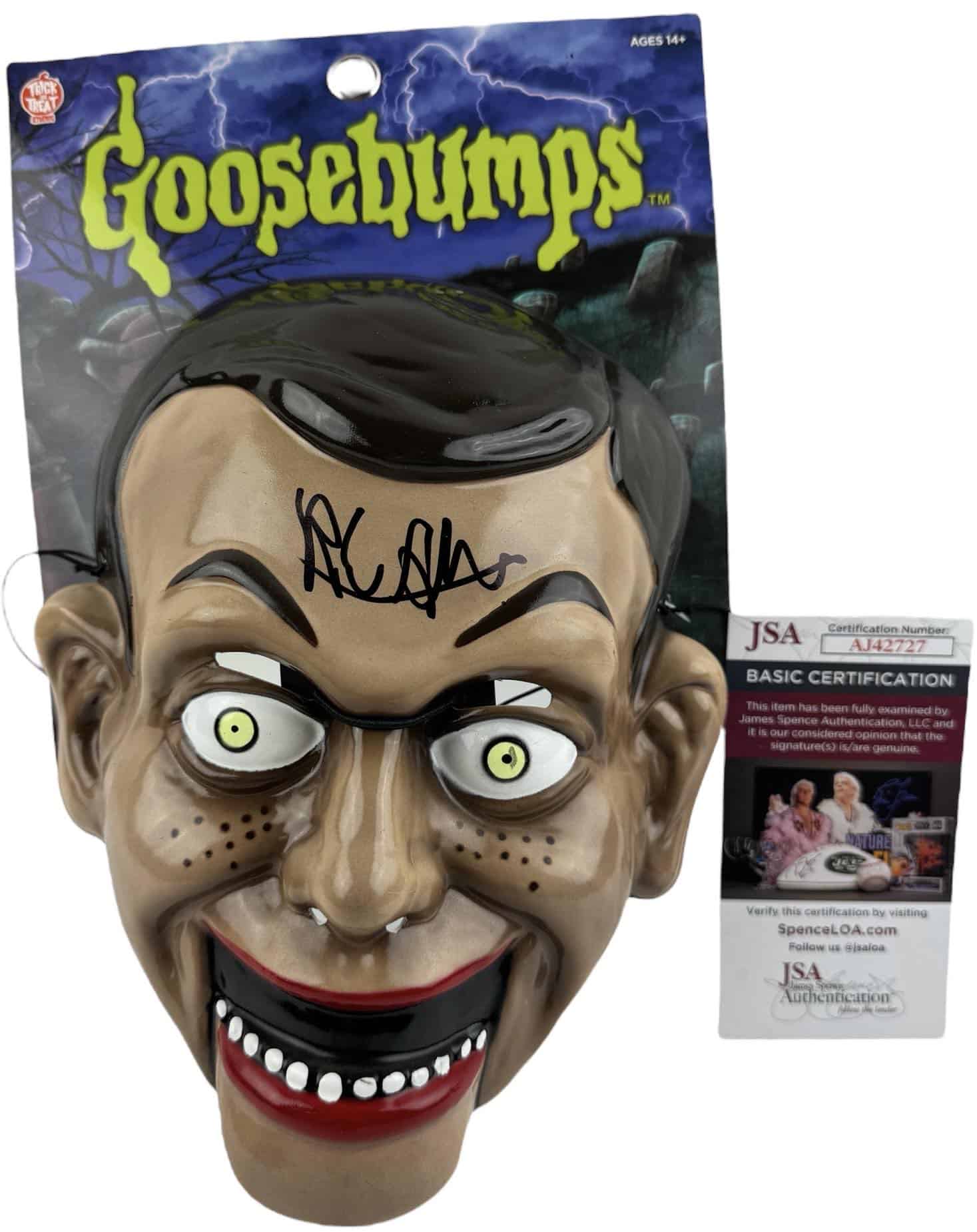 CSR Collectibles - R.L. Stine signed Mask Slappy the Dummy Goosebumps