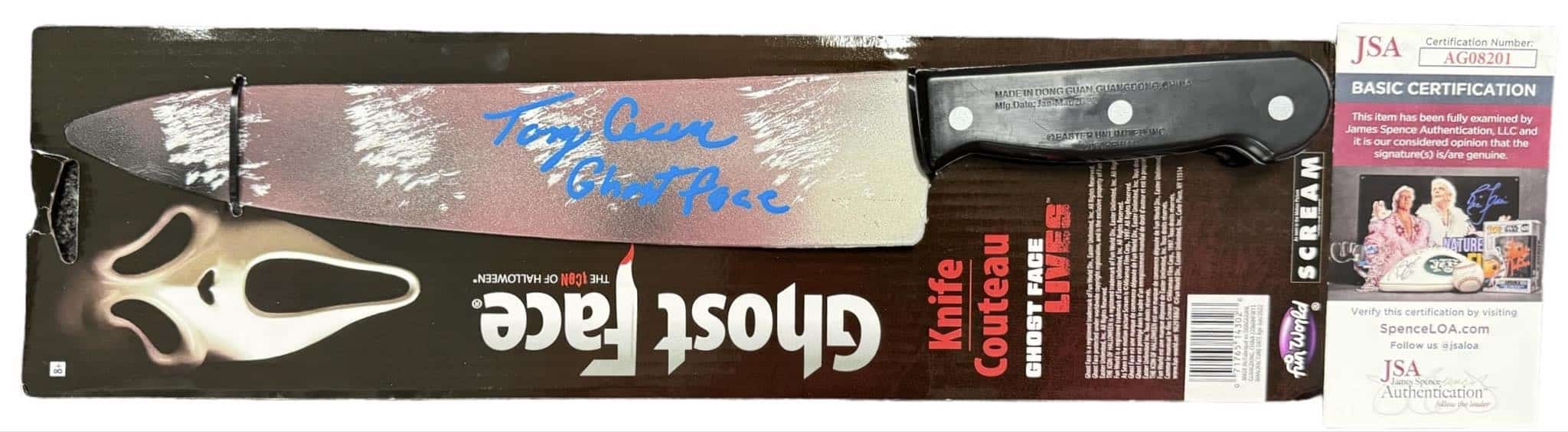 CSR Collectibles - Tony Cecere signed Knife Ghostface Scream