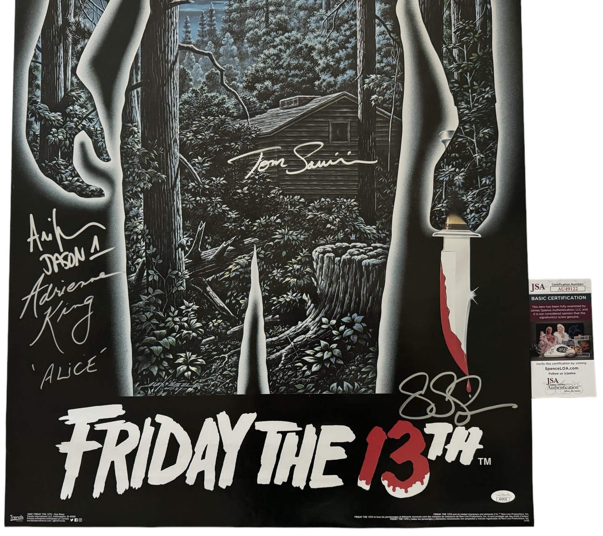 CSR Collectibles - Sean Cunningham, Tom Savini, Adrienne King, & Ari Lehman X4 Cast signed 22×34 ...