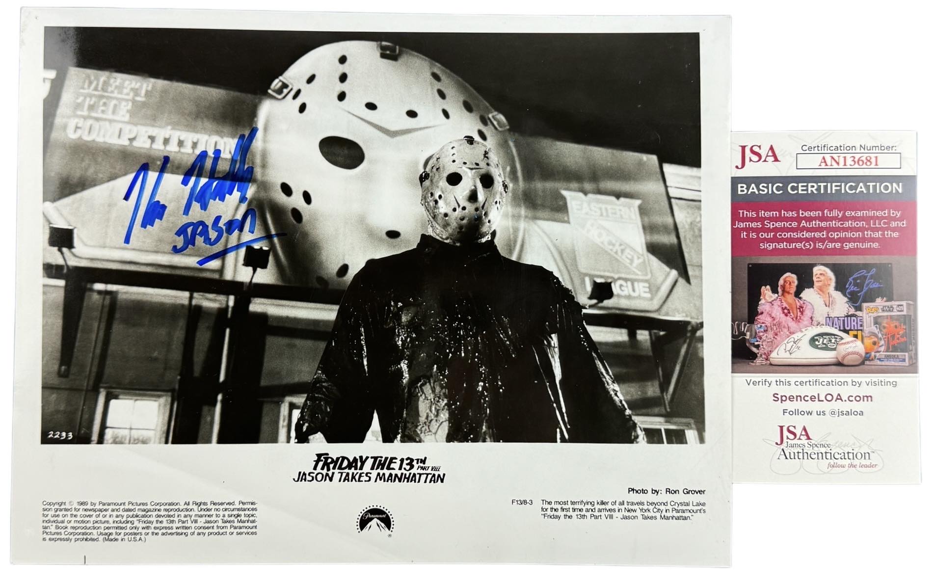 CSR Collectibles - Kane Hodder signed 8×10 Original Press Photo Jason ...