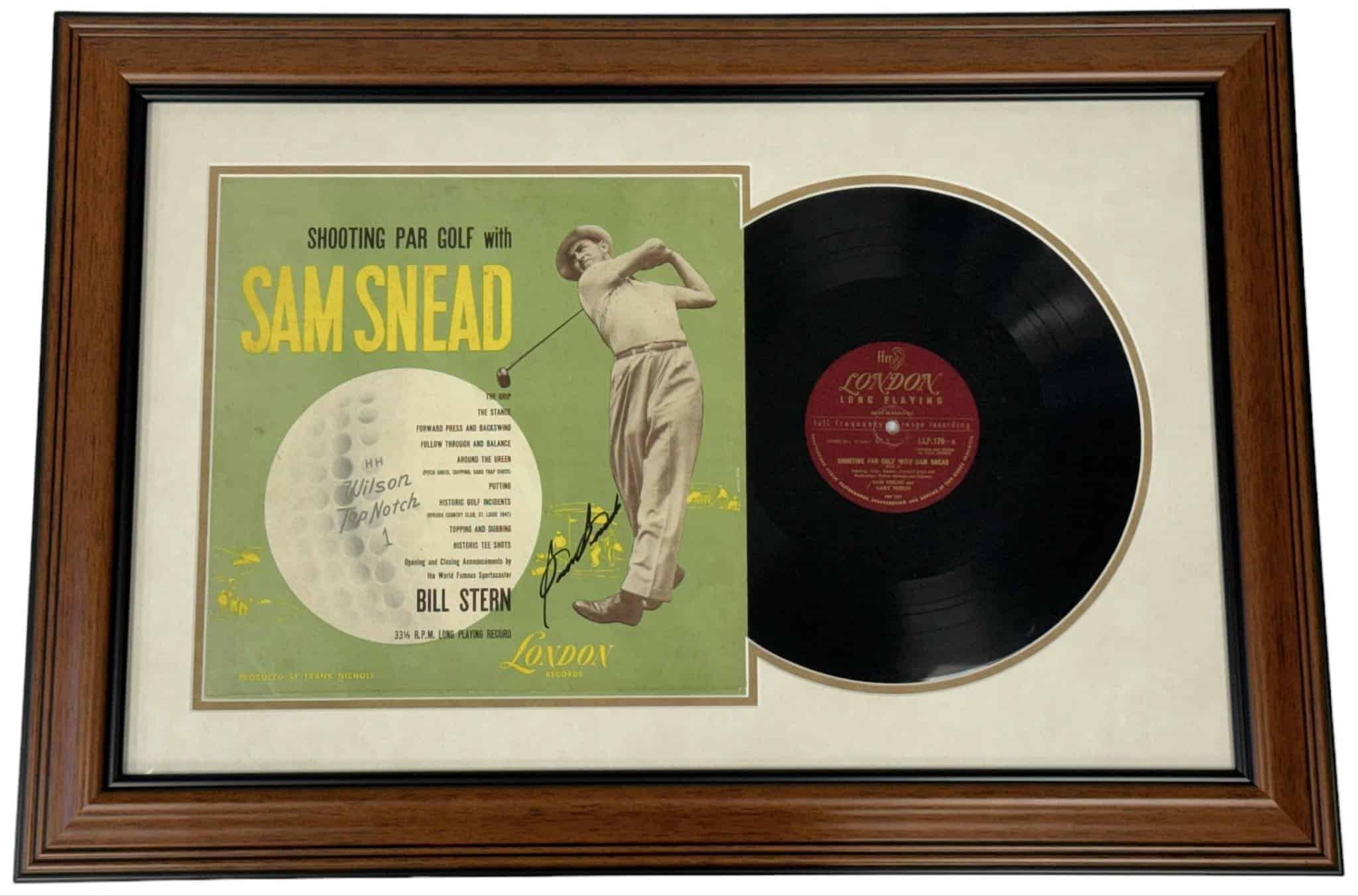 CSR Collectibles - Sam Snead signed 12″ Vinyl Record Professionally ...
