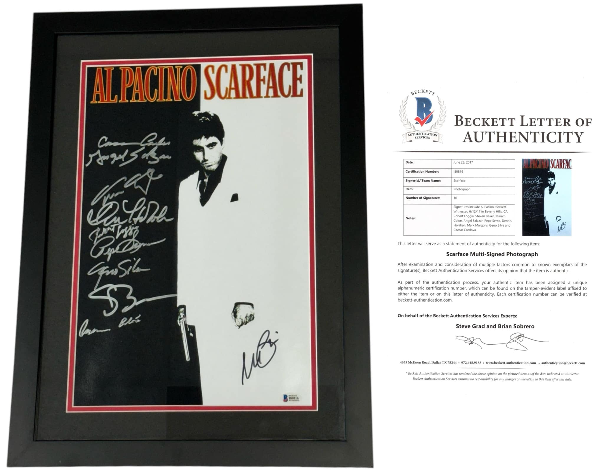 CSR Collectibles - Al Pacino, Robert Loggia, Steven Bauer, Miriam Colon ...