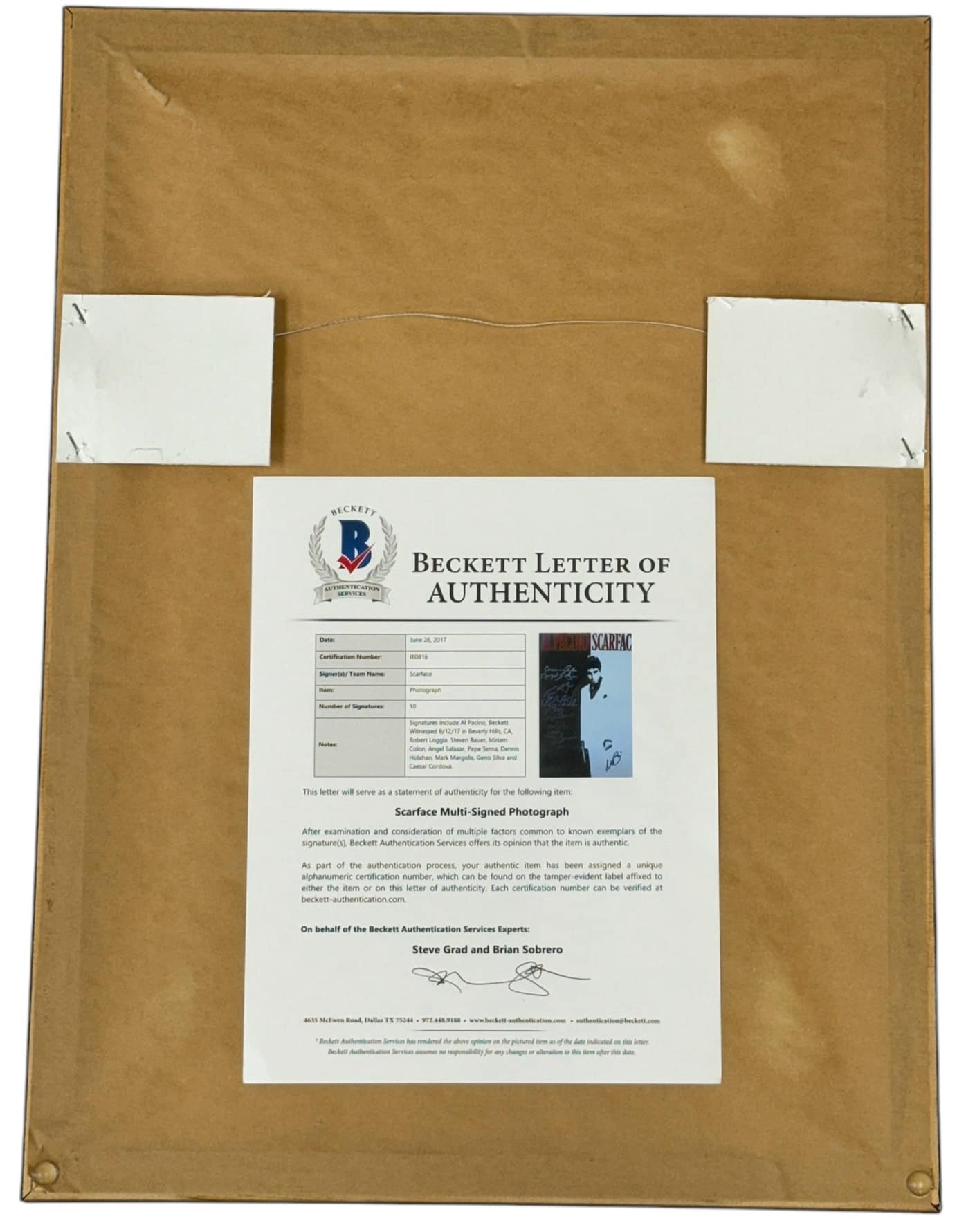 CSR Collectibles - Al Pacino, Robert Loggia, Steven Bauer, Miriam Colon ...