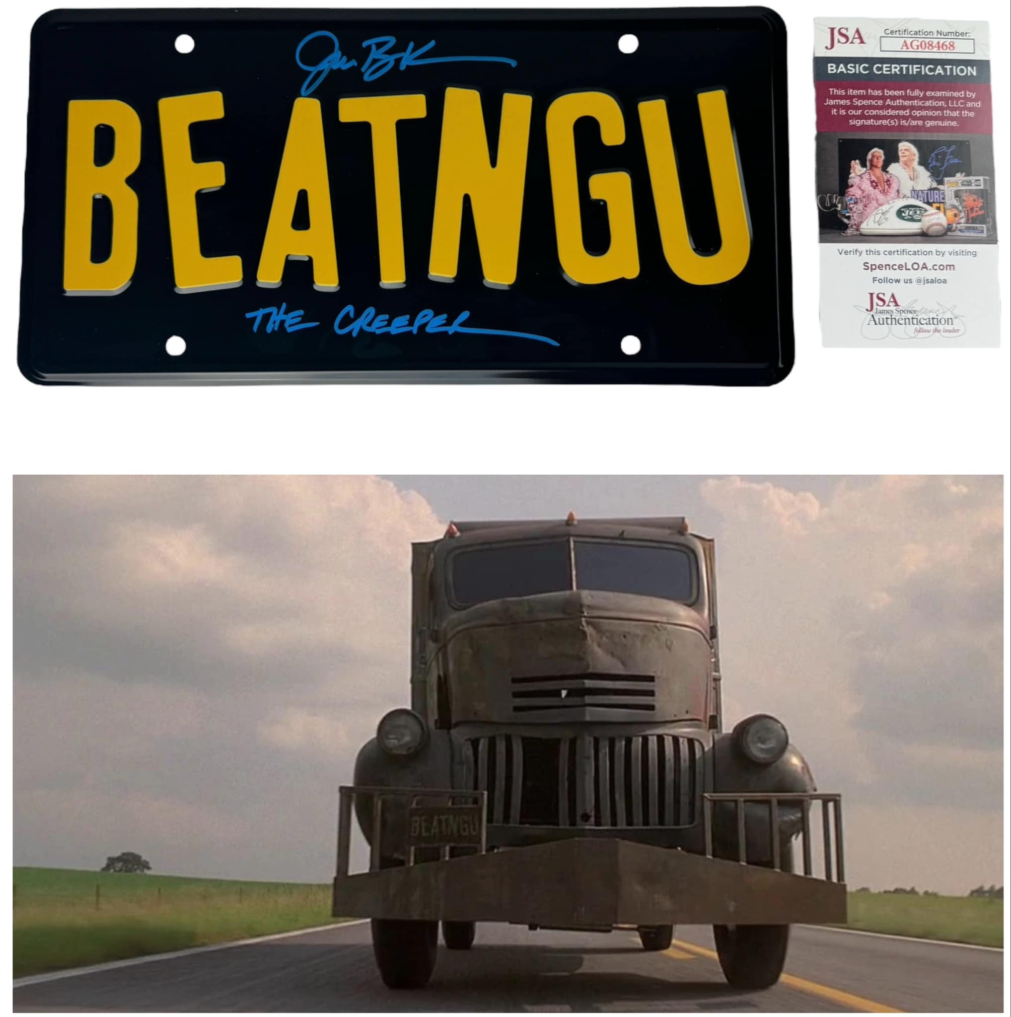 CSR Collectibles - Jonathan Breck signed License Plate BEATNGU! The ...