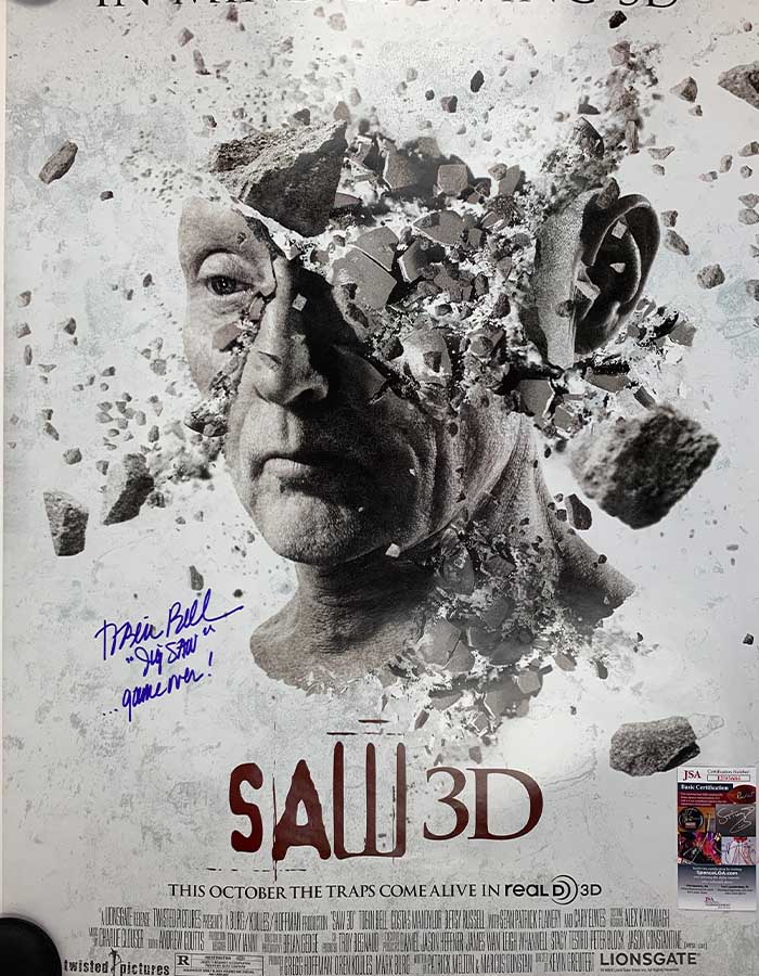 CSR Collectibles - Tobin Bell signed Full Size One Sheet Poster Saw 3D