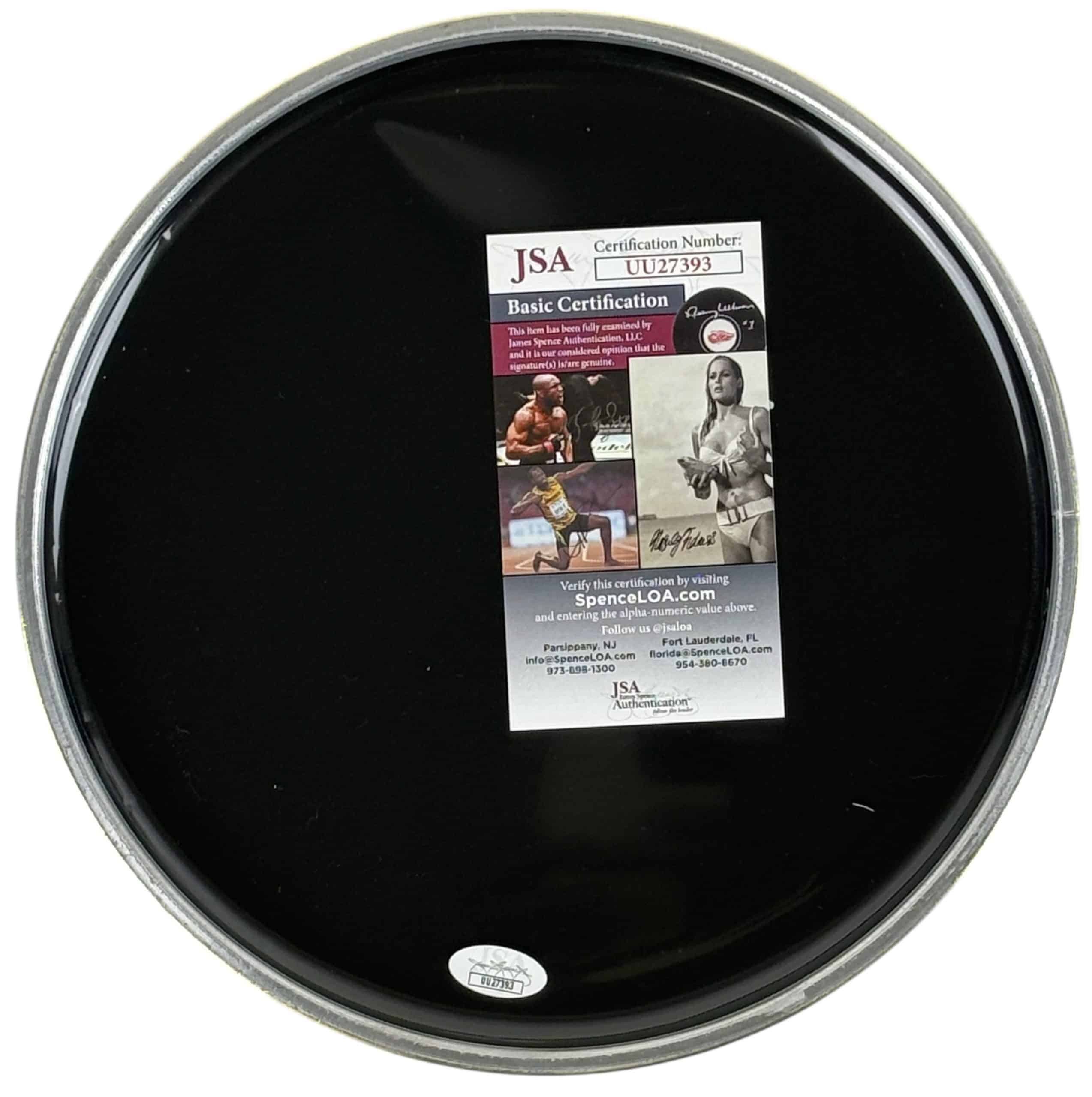 CSR Collectibles - Les Warner signed 10″ Drum Head Electric The Cult