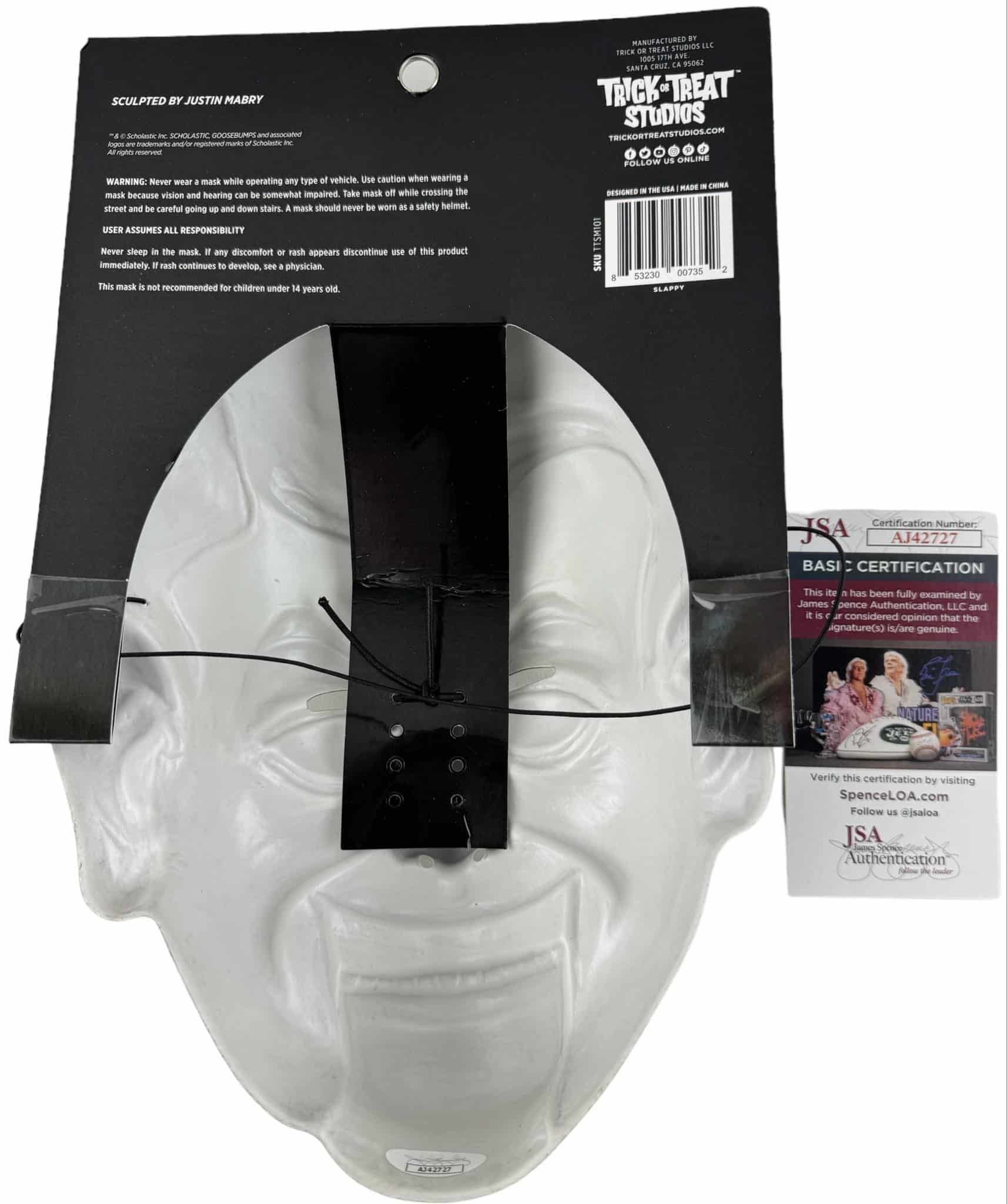 CSR Collectibles - R.L. Stine signed Mask Slappy the Dummy Goosebumps