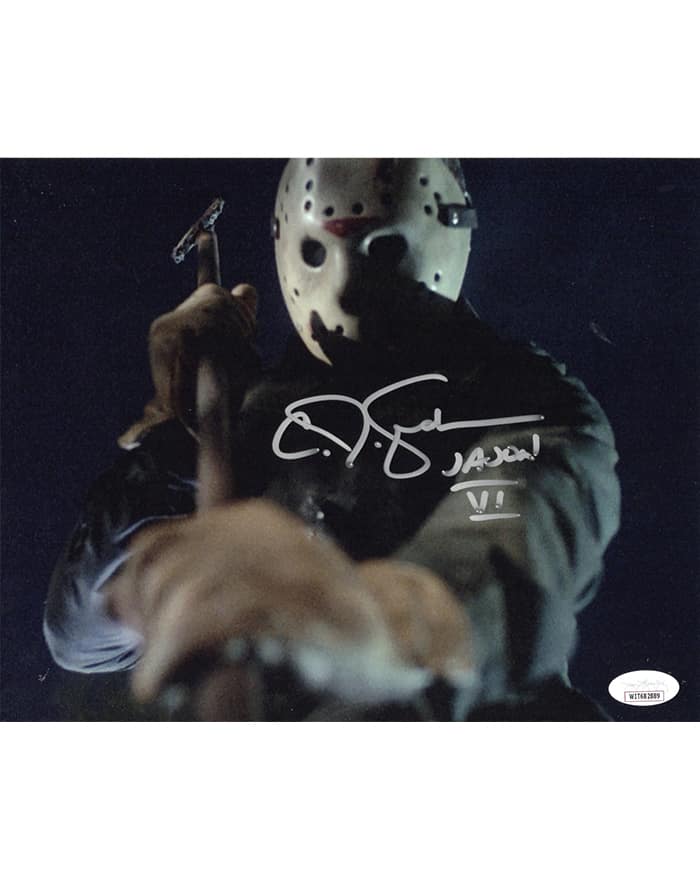 CSR Collectibles - CJ Graham signed 8×10 Photo Jason Voorhees Friday ...