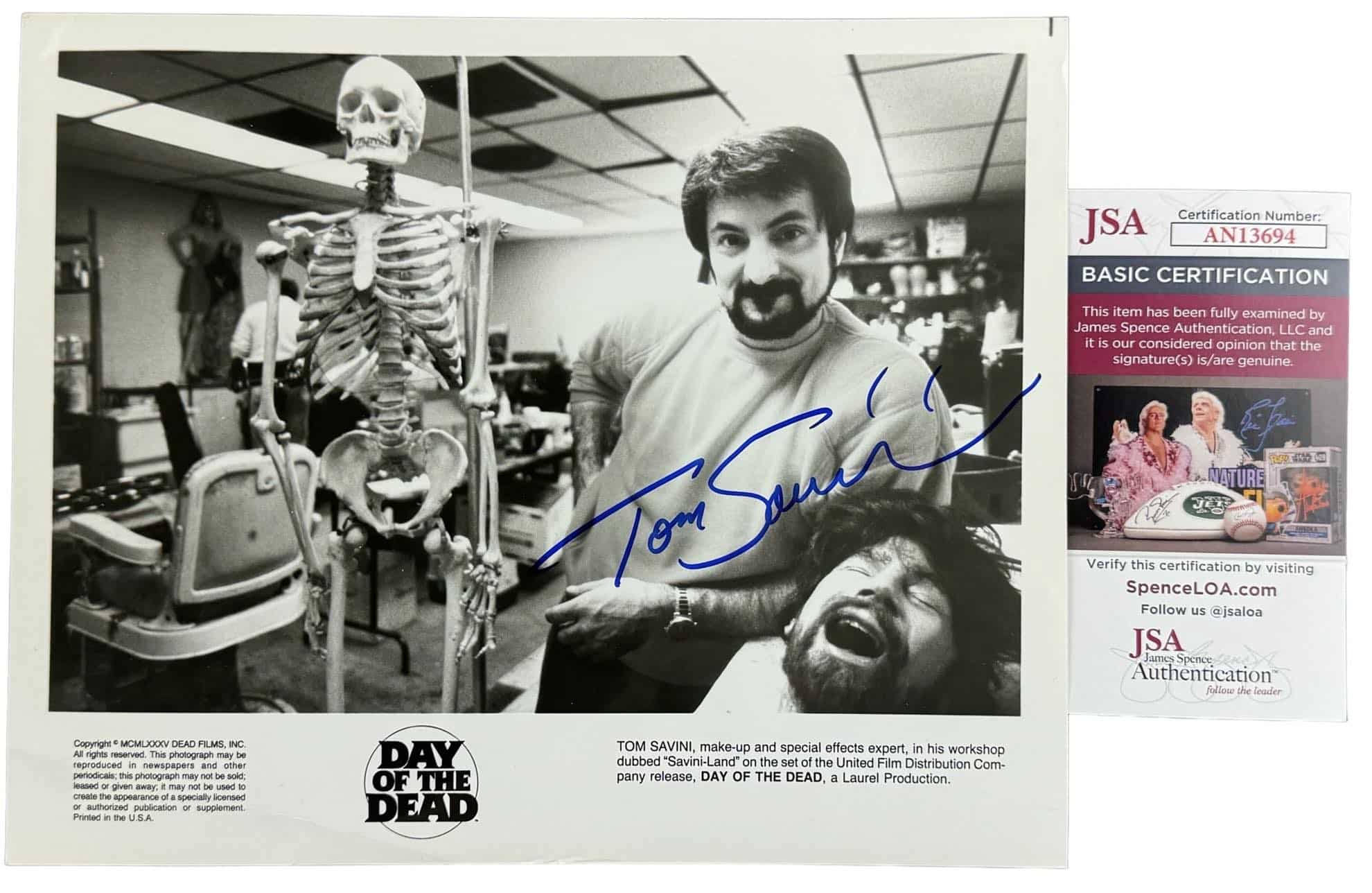 CSR Collectibles - Tom Savini signed 8×10 Original Press Photo Savini ...