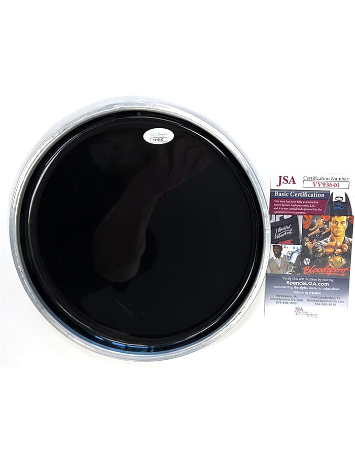 CSR Collectibles - Bobby Blotzer signed 8″ Drum Head Drummer RATT