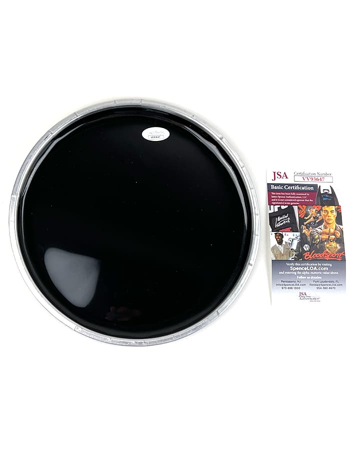 CSR Collectibles - Bobby Blotzer signed 8″ Drum Head Drummer RATT