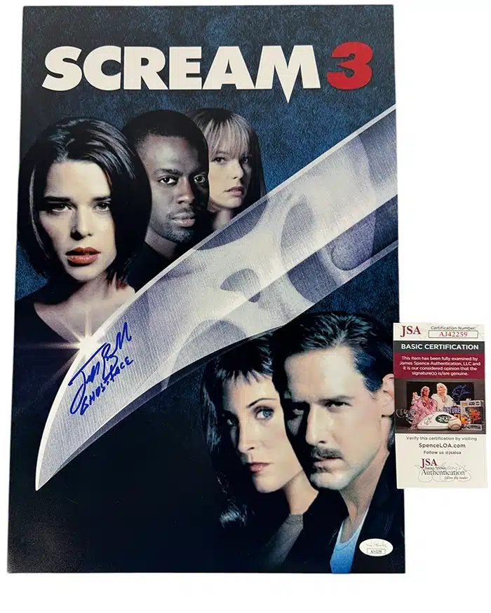 CSR Collectibles - Jeff Brockton signed 12×18 Poster Ghostface Scream 3
