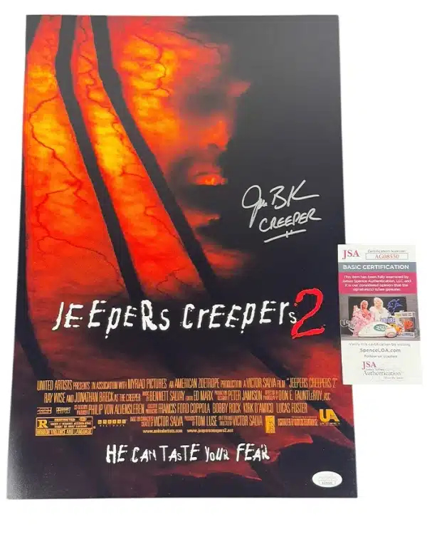 CSR Collectibles - Jonathan Breck signed 12×18 Poster The Creeper ...