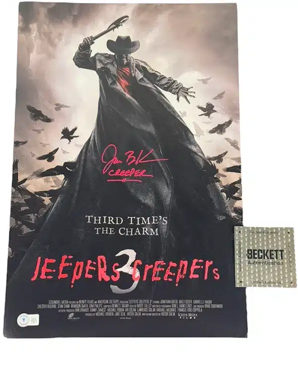 CSR Collectibles - Jonathan Breck signed 12×18 Poster The Creeper ...