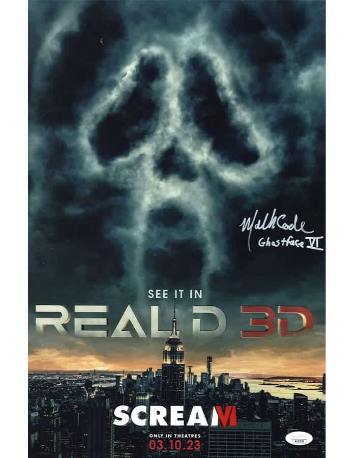 CSR Collectibles - Mathieu Coderre signed 11×17 Poster Ghostface Scream VI