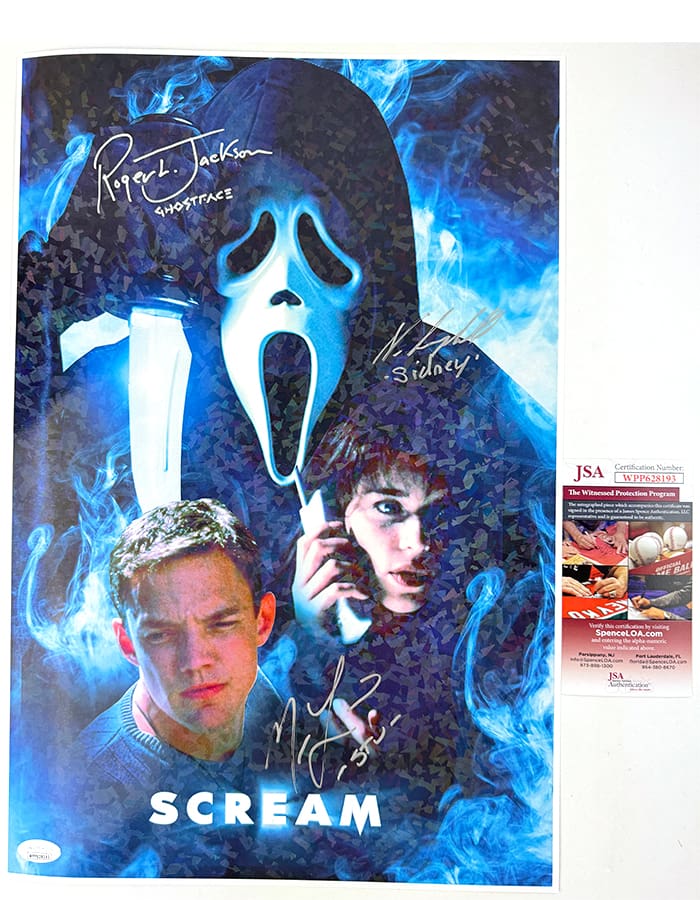 CSR Collectibles - Neve Campbell, Matthew Lillard, and Roger L. Jackson ...