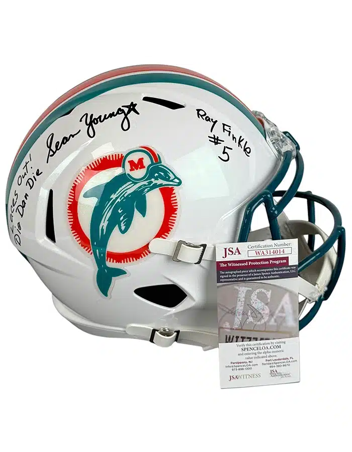 CSR Collectibles - Sean Young signed Full Size Helmet Miami Dolphins ...
