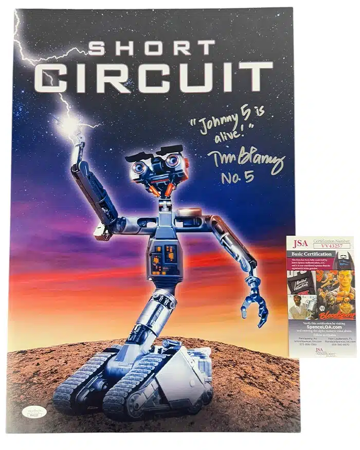 CSR Collectibles - Tim Blaney signed 12×18 Poster Johnny Five Short Circuit
