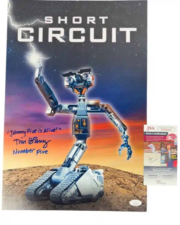 CSR Collectibles - Tim Blaney signed 12×18 Poster Johnny Five Short Circuit