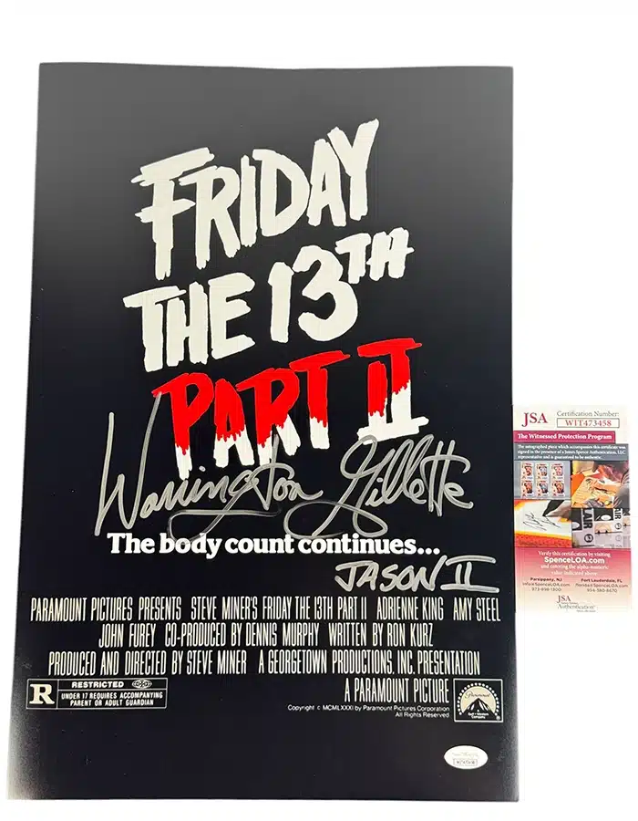 CSR Collectibles - Warrington Gillette signed 12×18 Poster Jason ...