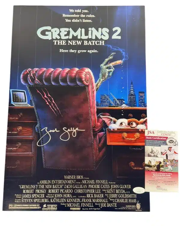 CSR Collectibles - Zach Galligan signed 12×18 Poster Billy Peltzer ...