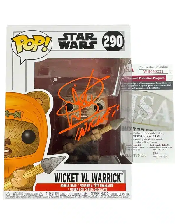 CSR Collectibles - Warwick Davis signed Funko Pop Wicket W. Warrick ...