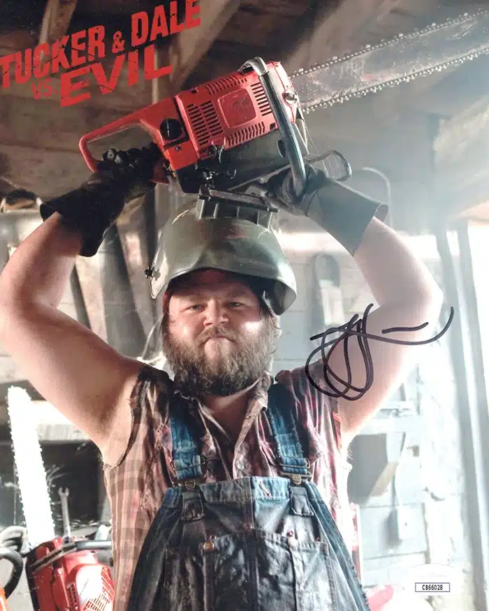 CSR Collectibles - Tyler Labine signed 8×10 Photo Tucker and Dale vs Evil