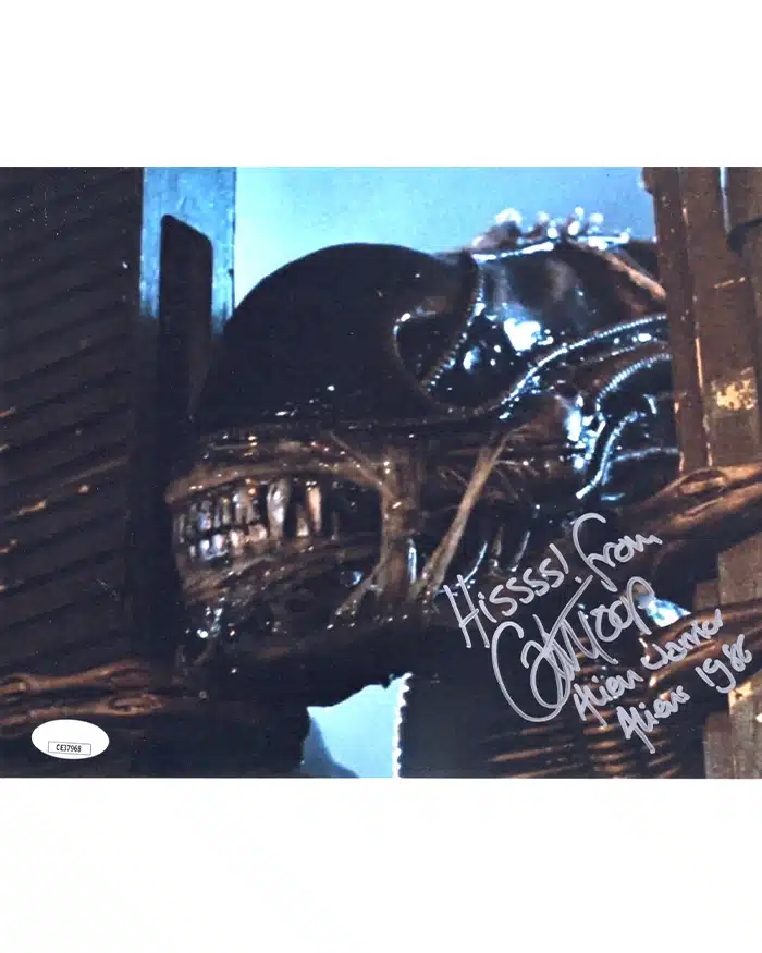 CSR Collectibles - Carl Toop signed 8×10 Photo Alien Warriors Alien