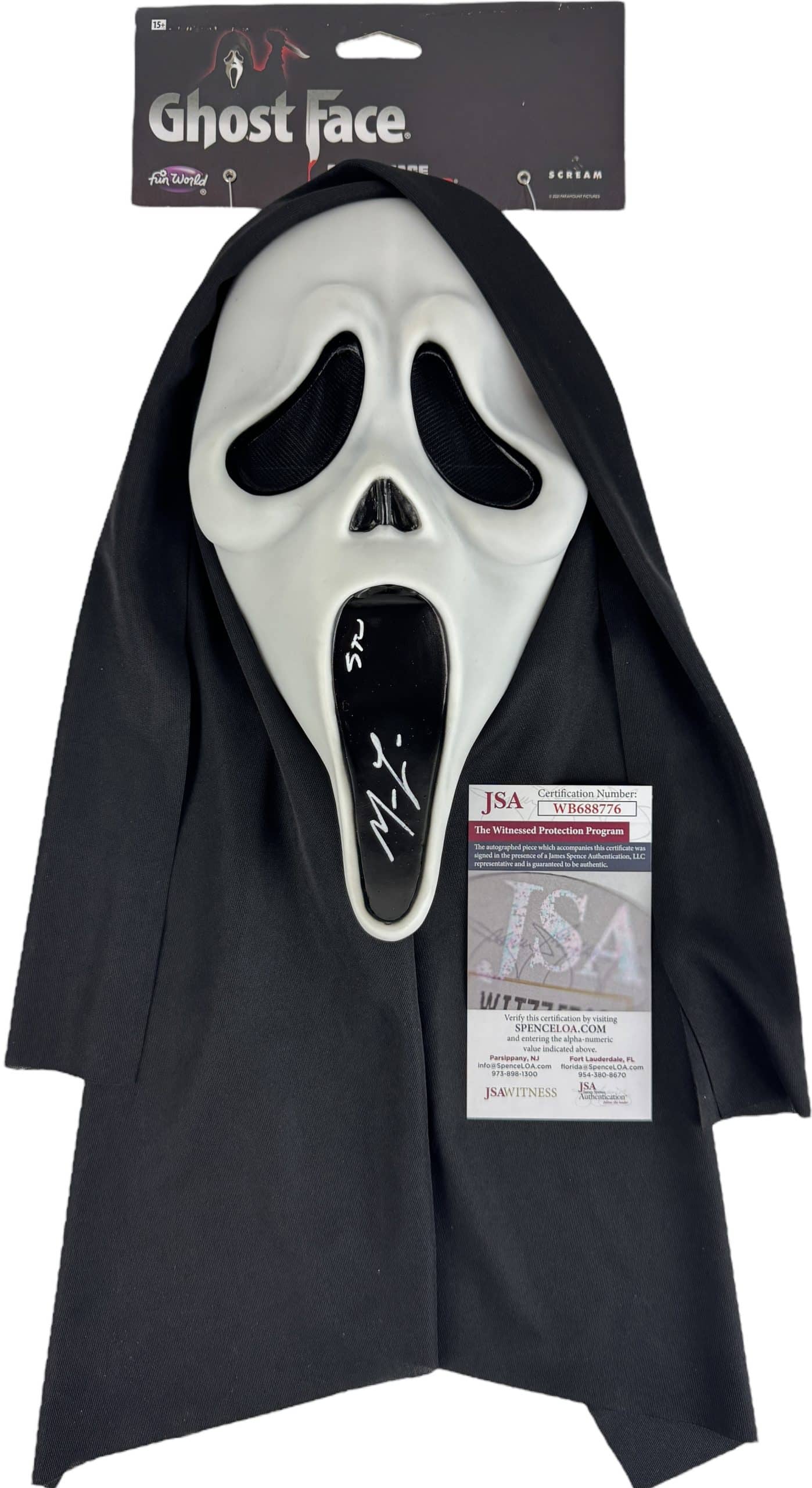 CSR Collectibles - Matthew Lillard signed Mask Ghostface Stu Macher Scream