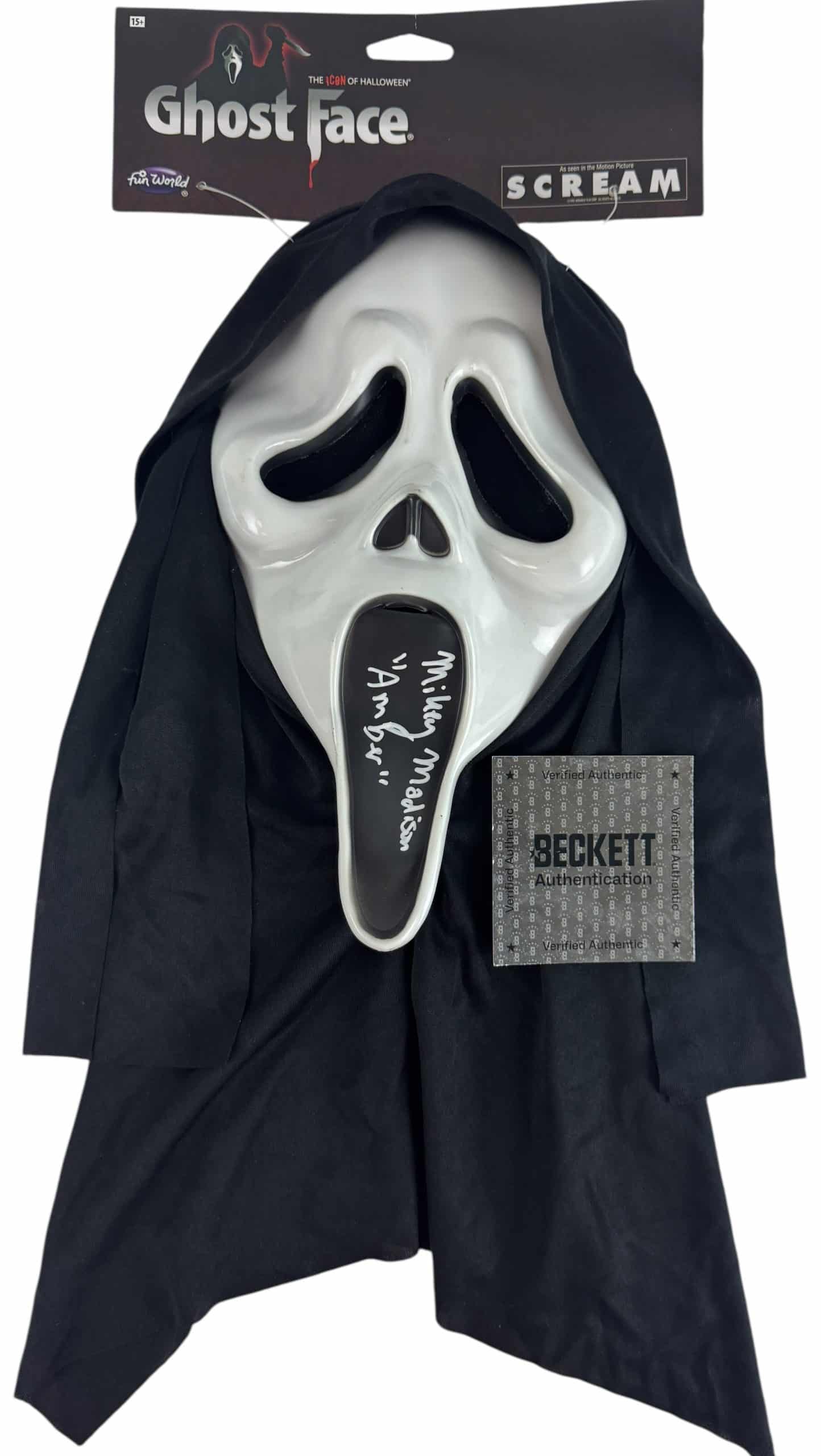 CSR Collectibles - Mikey Madison signed Mask Ghostface Amber Freeman Scream