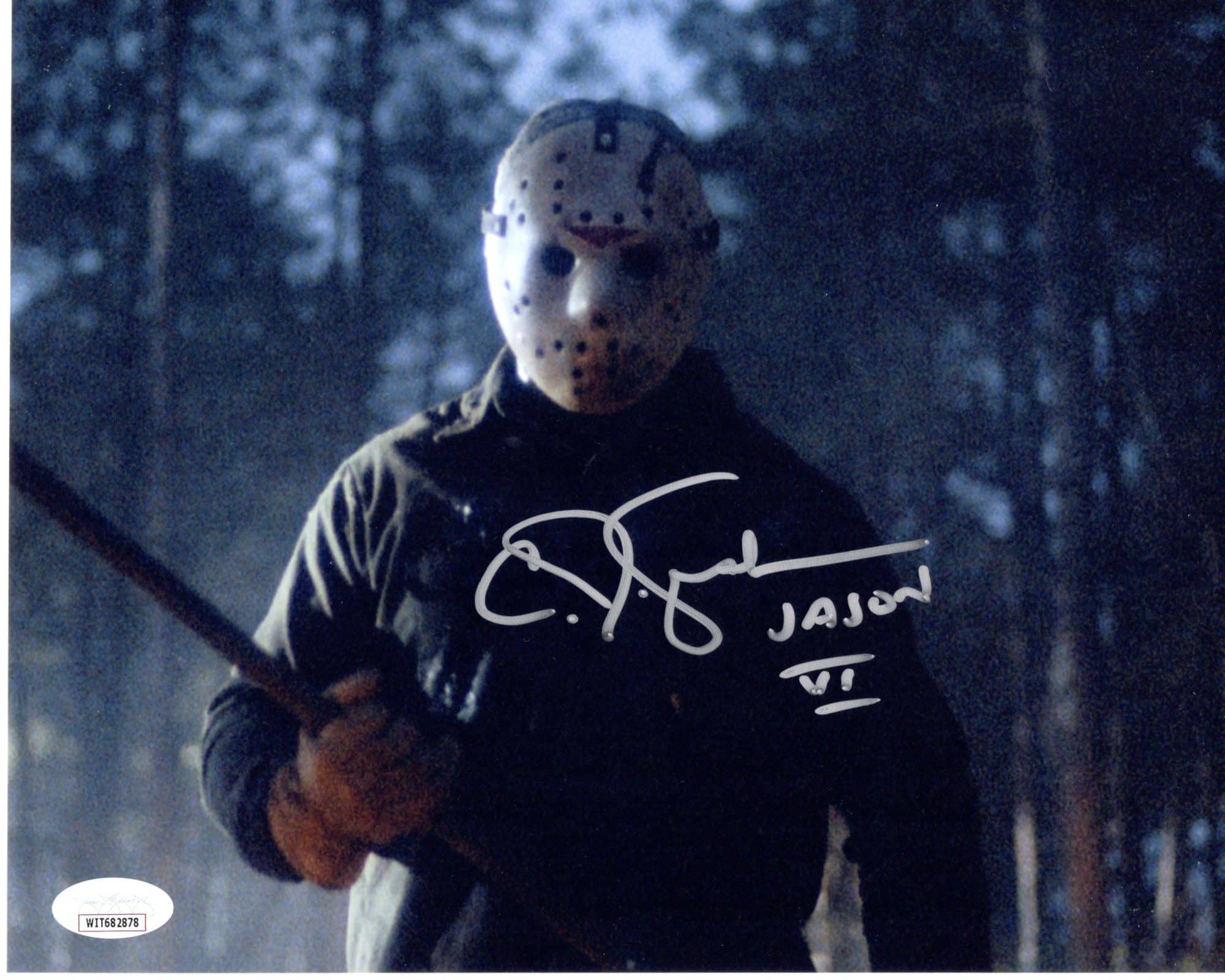 CSR Collectibles - CJ Graham signed 8×10 Photo Jason Voorhees Friday ...
