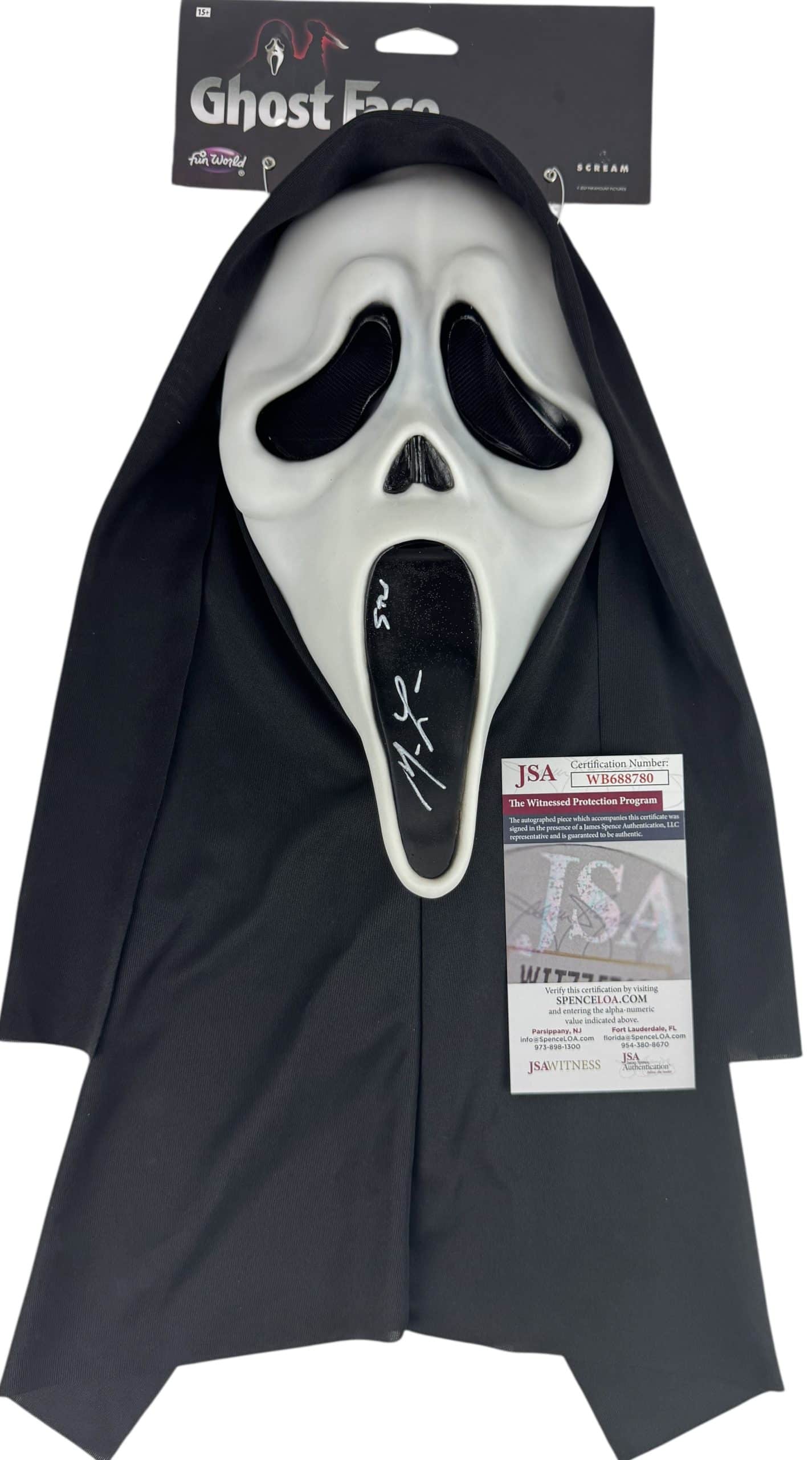 CSR Collectibles - Matthew Lillard signed Mask Ghostface Stu Macher Scream