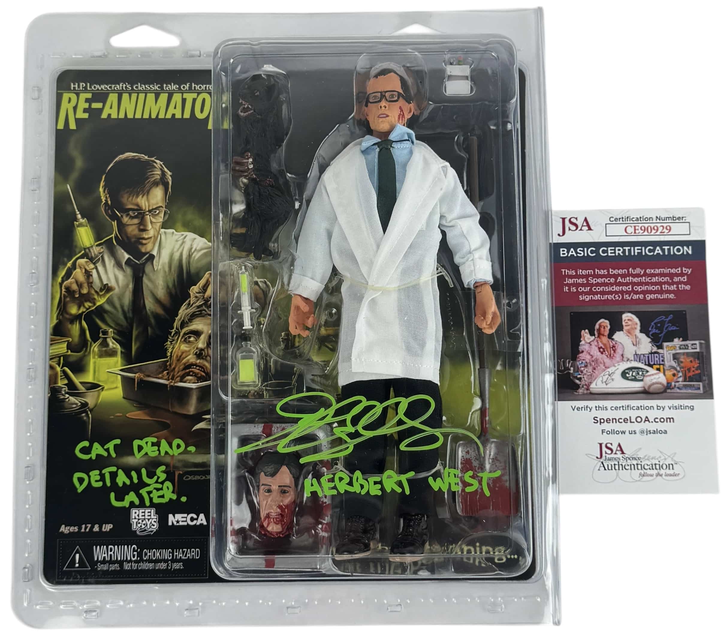 CSR Collectibles - Jeffrey Combs signed NECA Figure Herbert West Re ...
