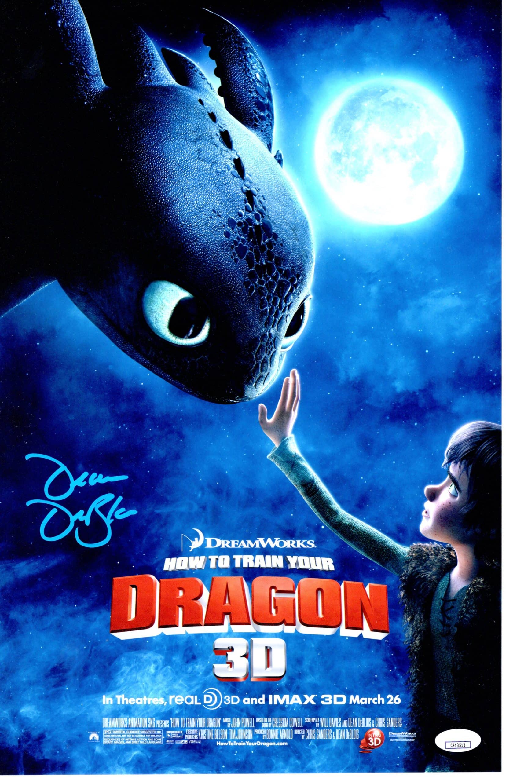 CSR Collectibles - Dean DeBlois signed 11×17 Poster Director Writer How ...