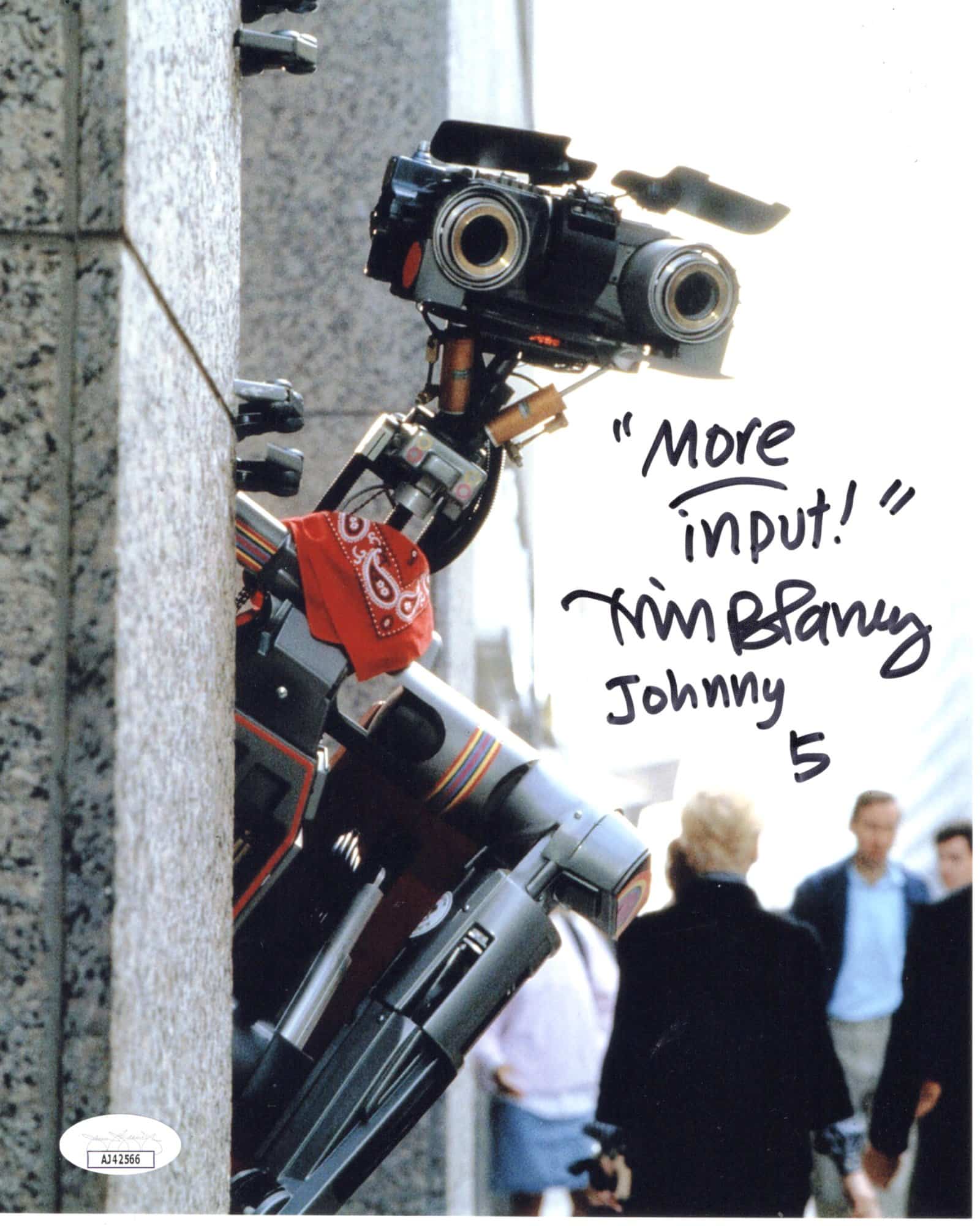 CSR Collectibles - Tim Blaney signed 8×10 Photo Johnny Five Short Circuit 2