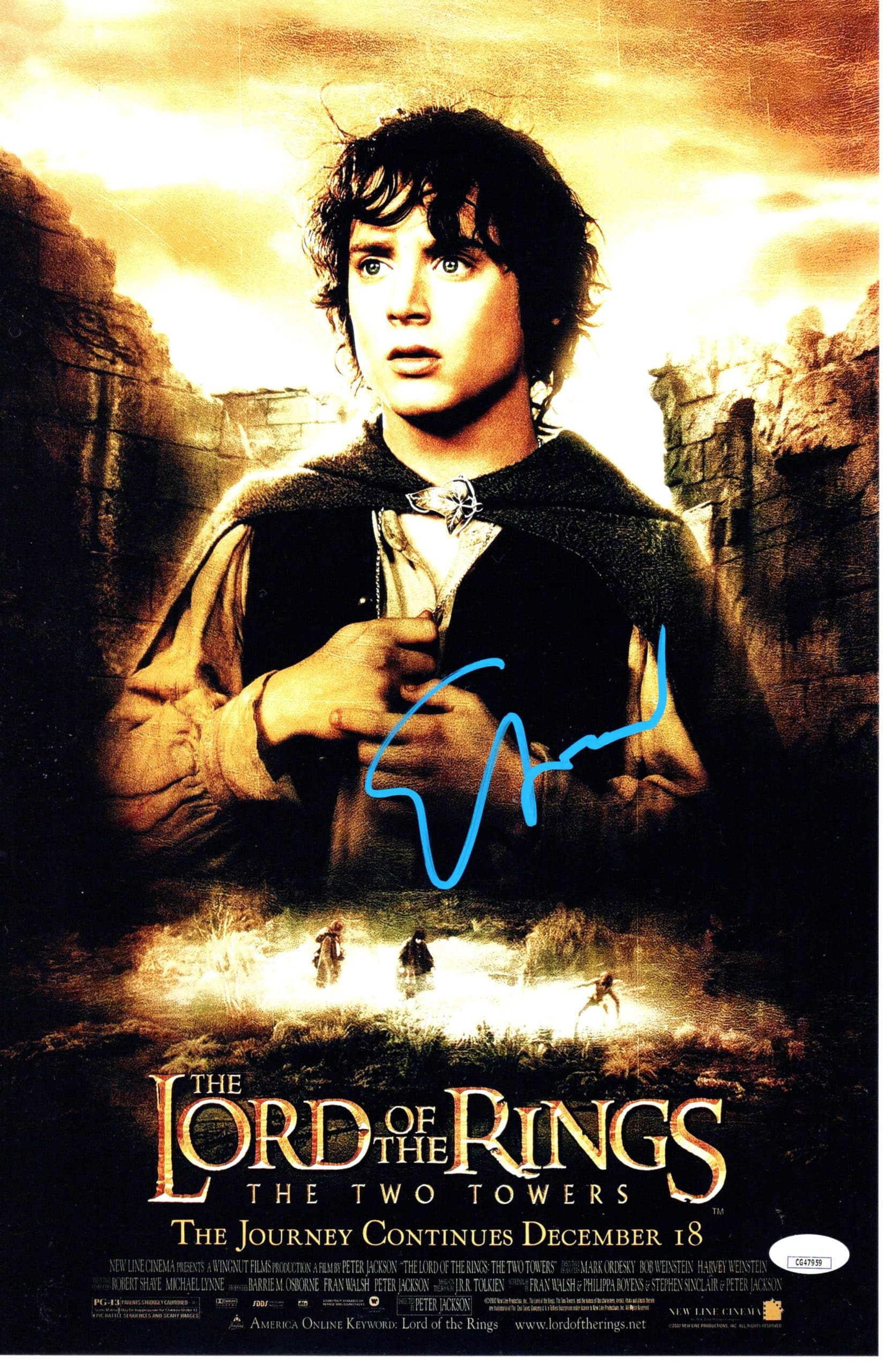 CSR Collectibles - Elijah Wood signed 11×17 Poster Frodo Baggins The ...