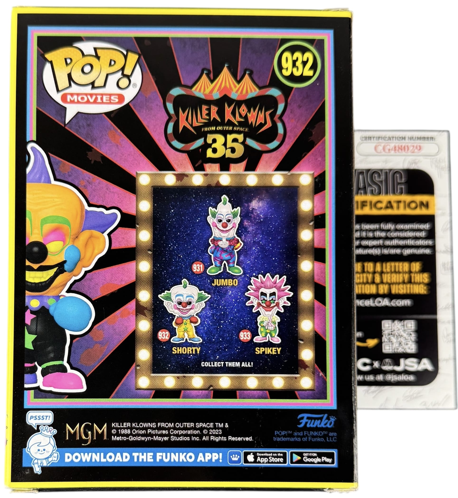 CSR Collectibles - Geno Ponza signed Funko Pop Shorty Blacklight Killer ...