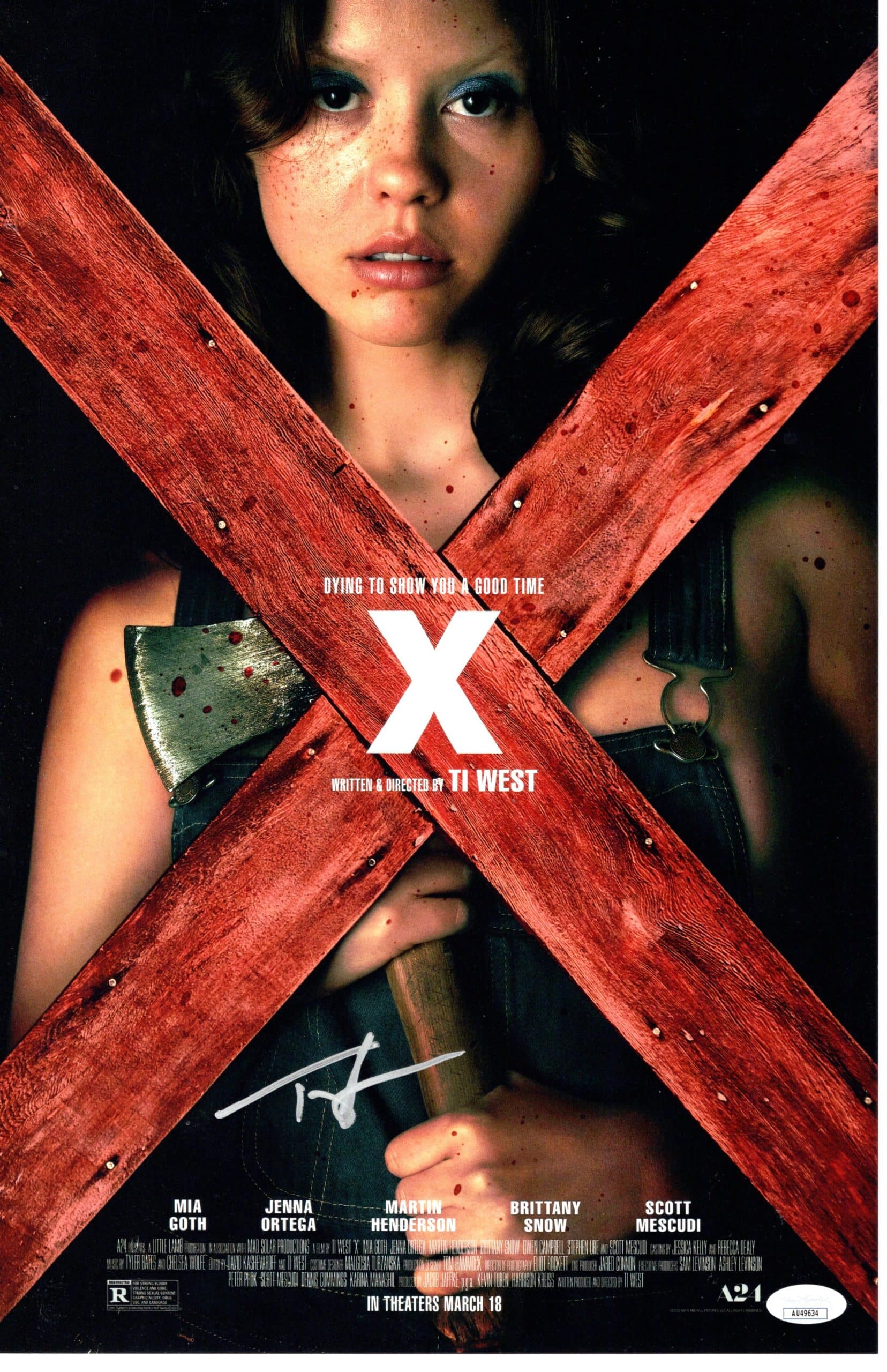 CSR Collectibles - Ti West signed 11×17 Poster Director Writer Producer X
