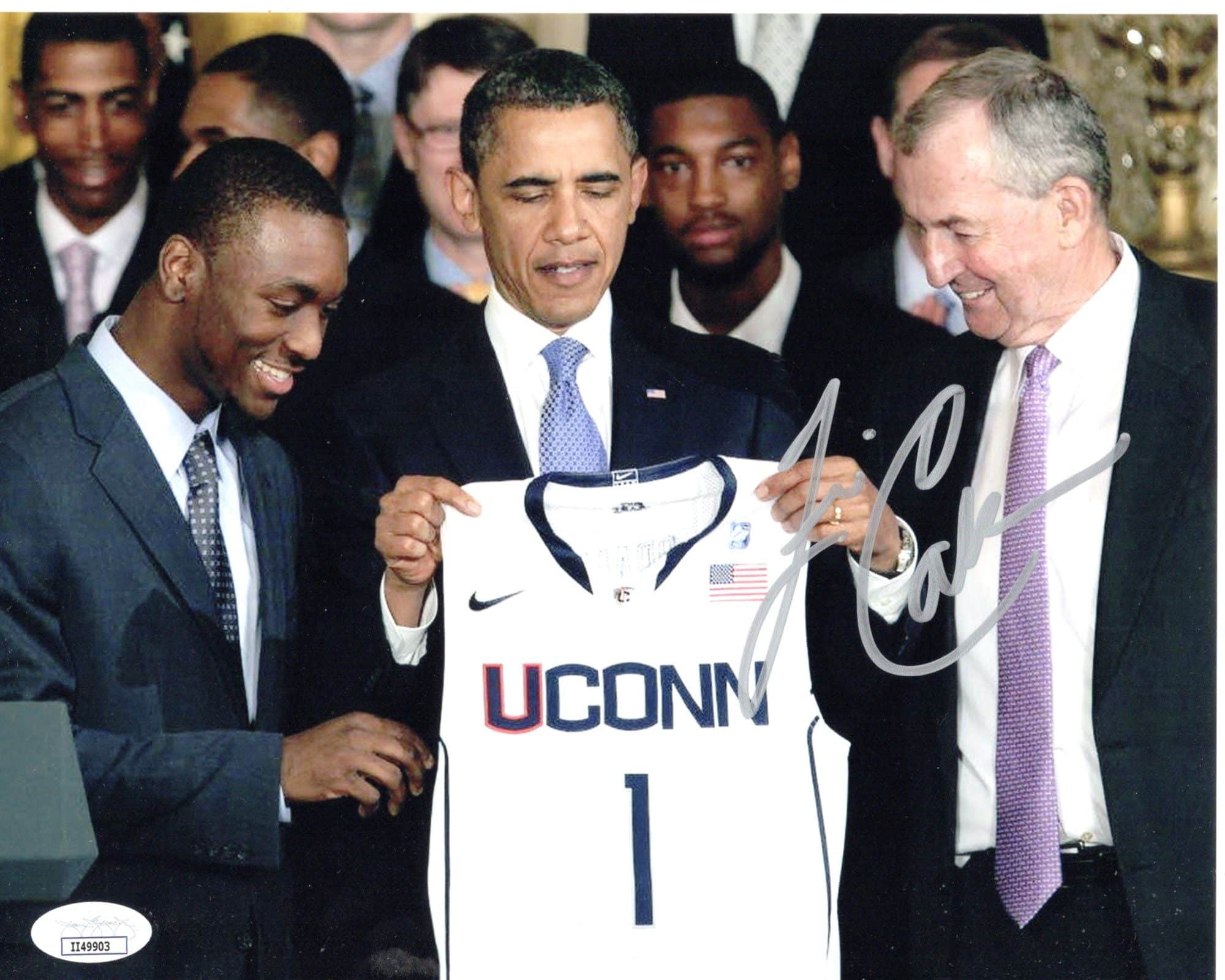 CSR Collectibles - Jim Calhoun signed 8×10 Photo Coach Uconn Huskies ...